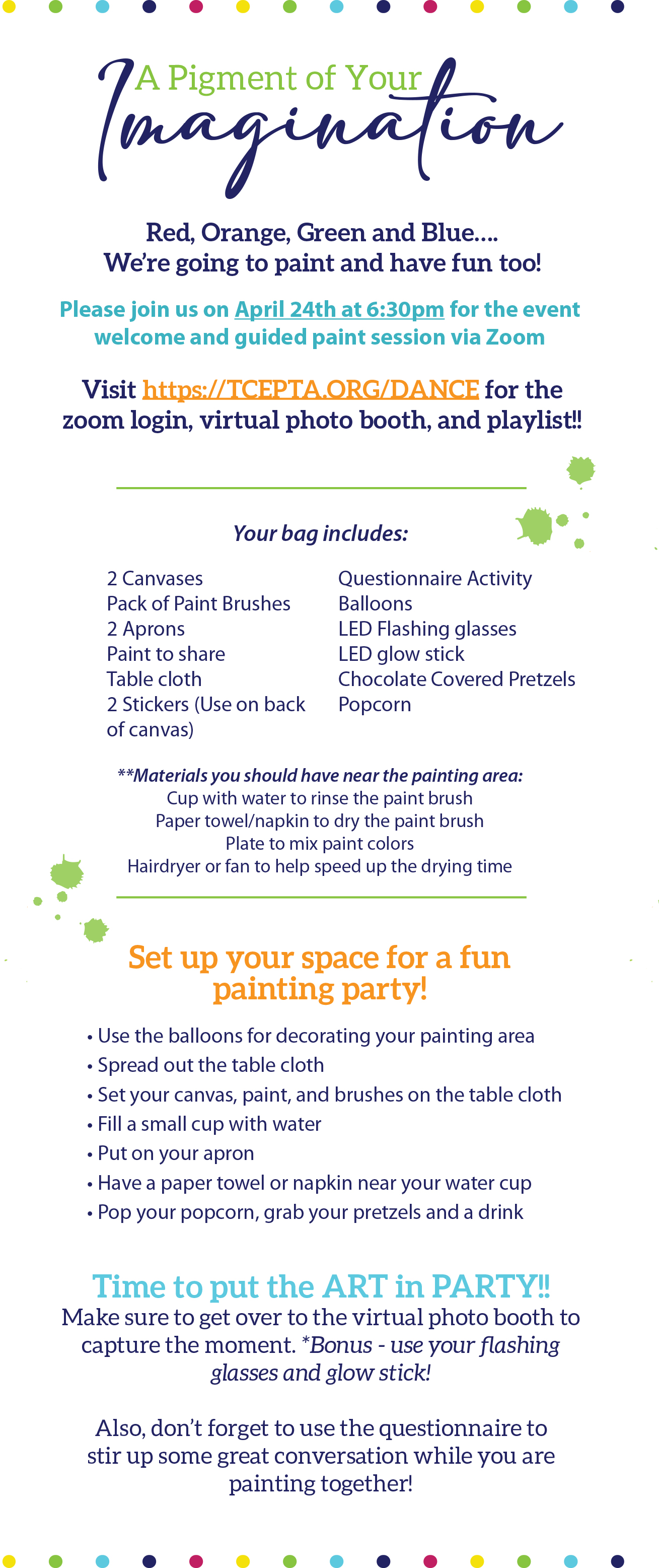 Instruction Card | Torrence Creek Elementary PTA